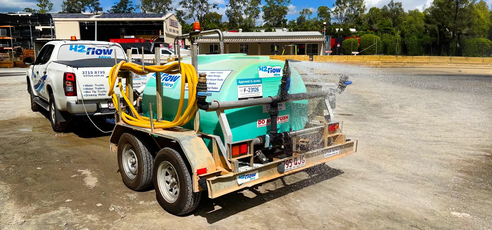 Water Trailer Dry Hire (1 500 L & 1 800 L) | Flexible East Coast Hire